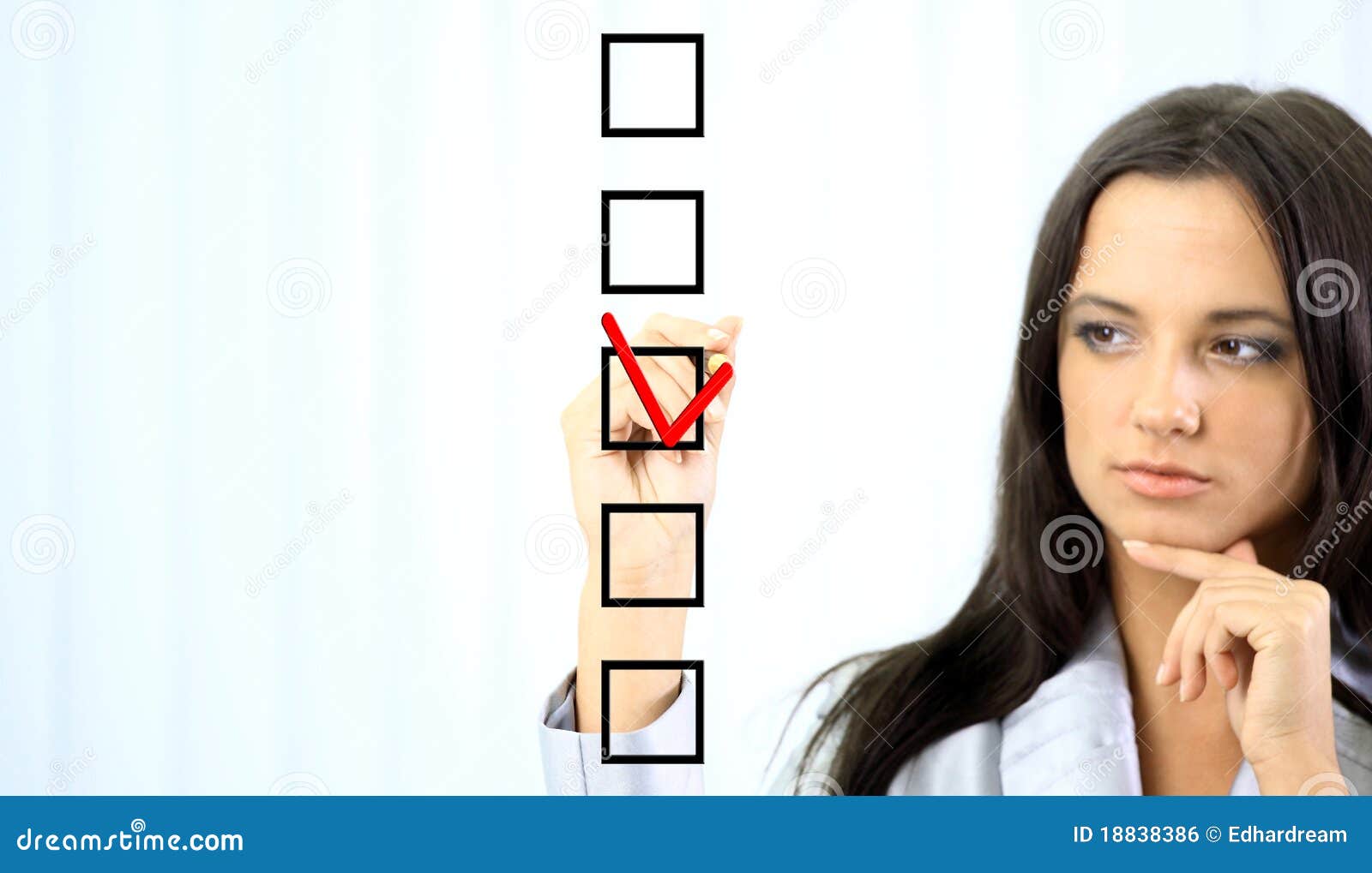 Woman choosing one stock photo. Image of look, businesswoman - 18838386