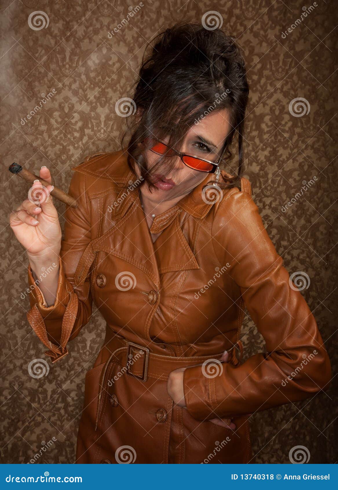 Woman with cigar stock photo. Image of artist, ethnic - 13740318