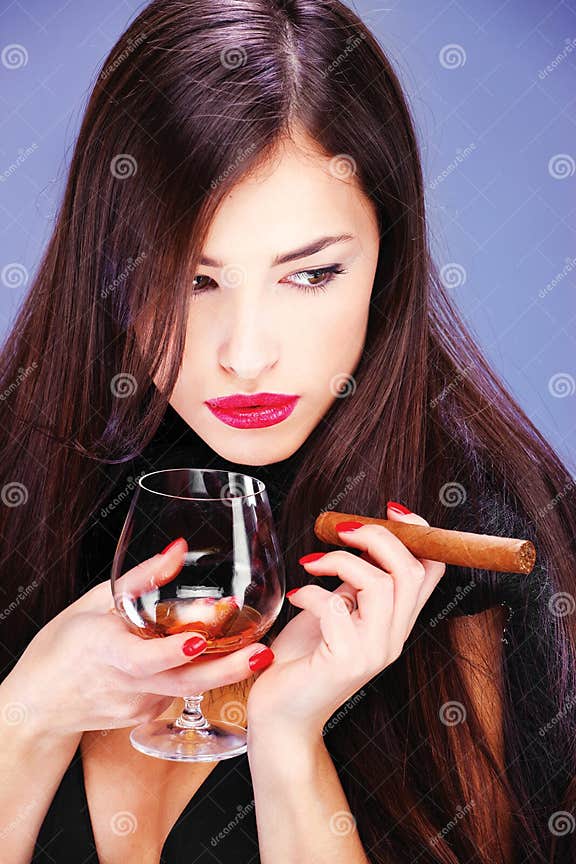 Woman and cigar stock photo. Image of clean, fashion - 22934880