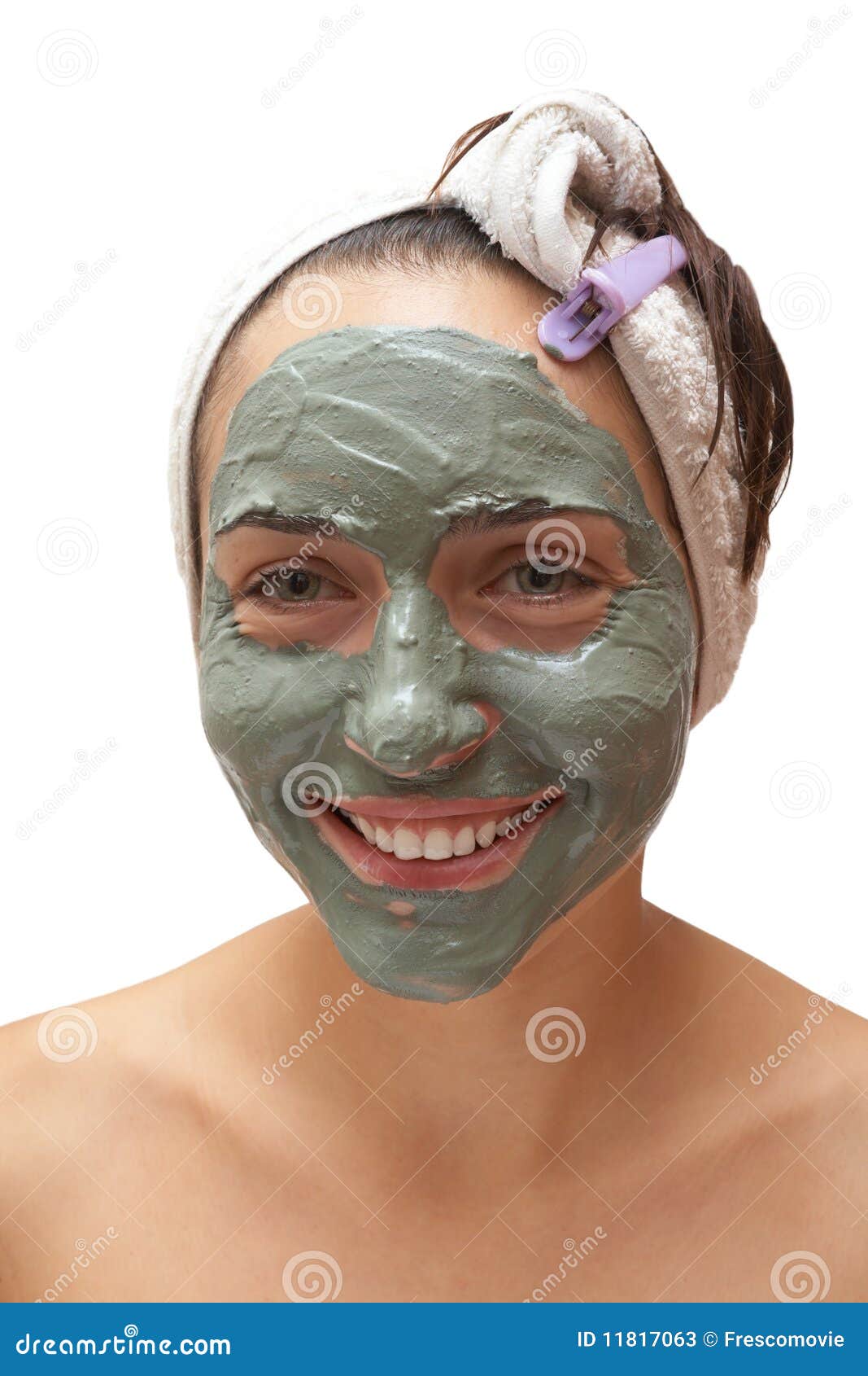 Woman with a clay mask stock image. Image of mask, aromatherapy - 11817063