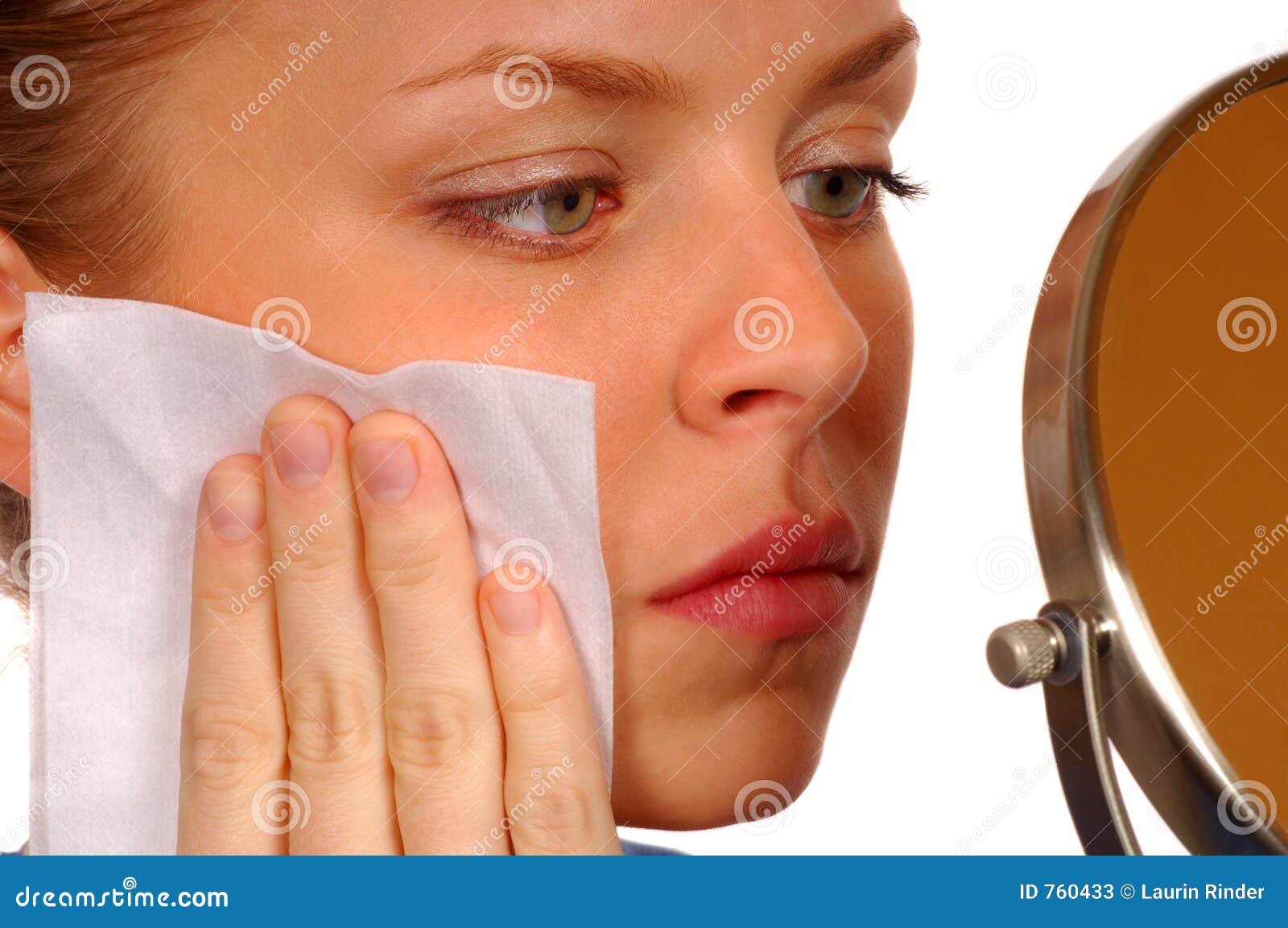 Woman Cleaning her Face stock image. Image of woman, clean - 760433