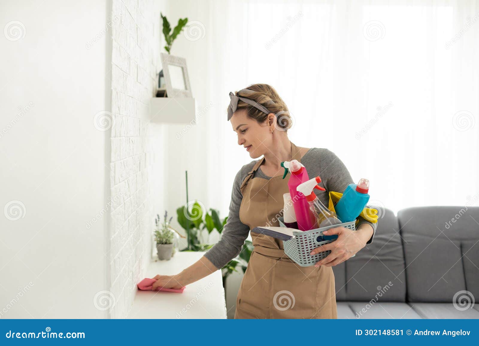 Woman Cleaning the House, Housework Stock Image - Image of chores ...