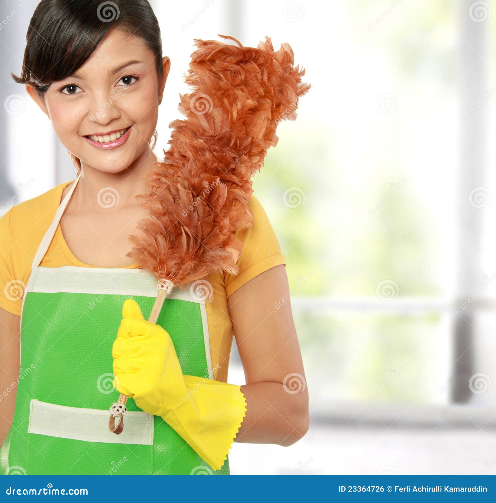 Woman with cleaning sweep stock photo. Image of cleaning - 23364726
