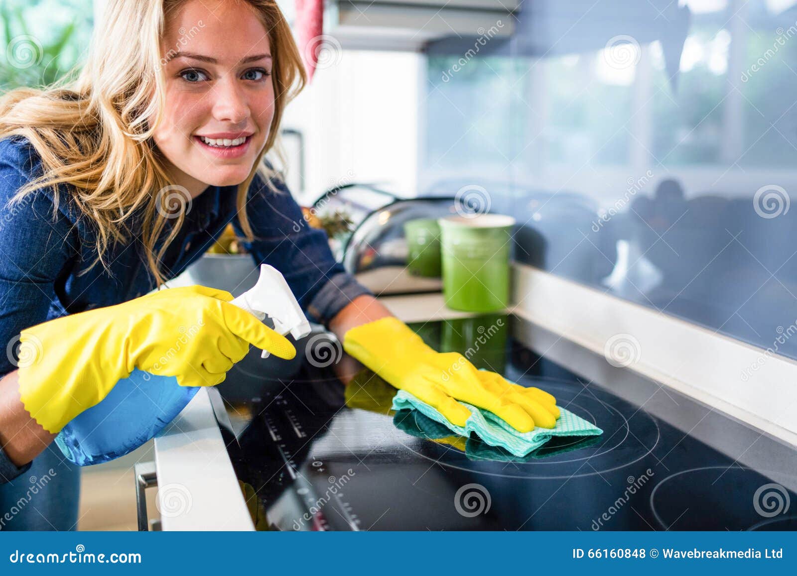 Woman cleaning up stock photo. Image of clean, happy - 66160848
