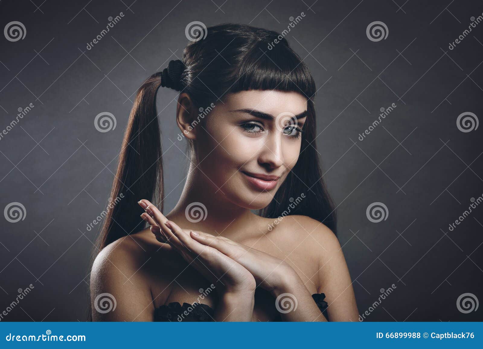 Woman with Clever Expression Stock Photo - Image of studio, looking ...