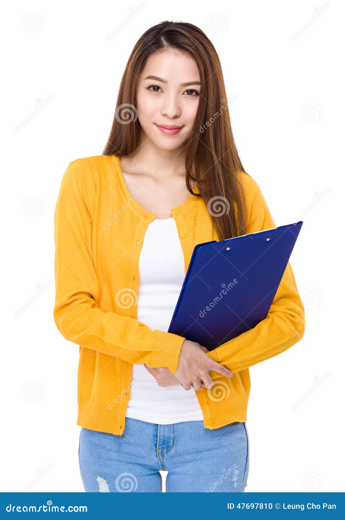Woman with clipboard stock photo. Image of knitwear, japanese - 47697810