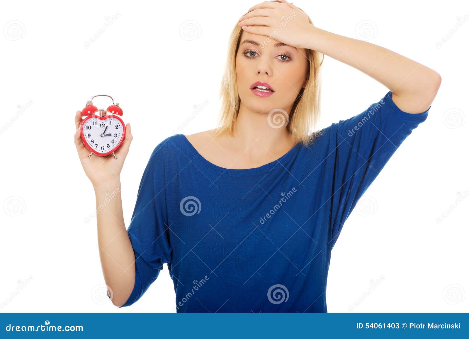 Woman with a clock. stock image. Image of time, female - 54061403