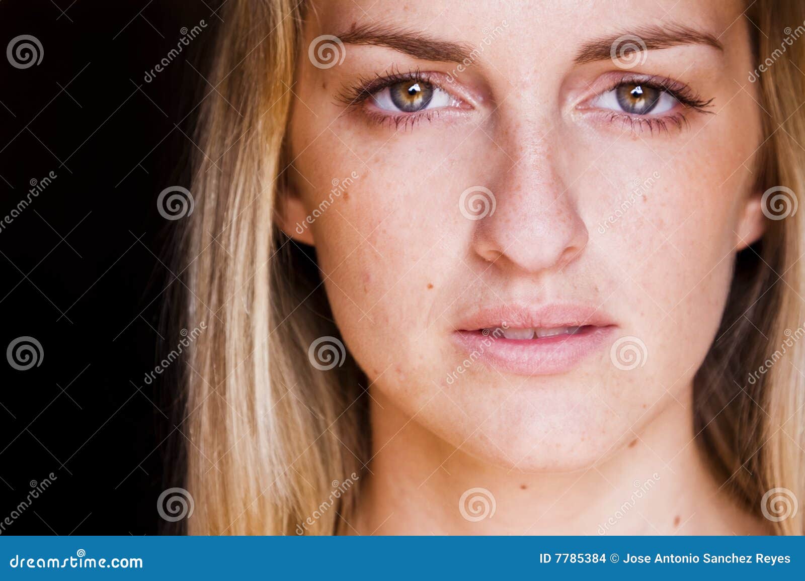 Woman close portrait stock photo. Image of caucasian, looking - 7785384