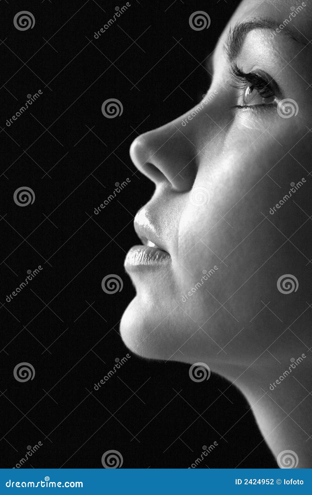 Woman close up profile. stock photo. Image of view, women - 2424952