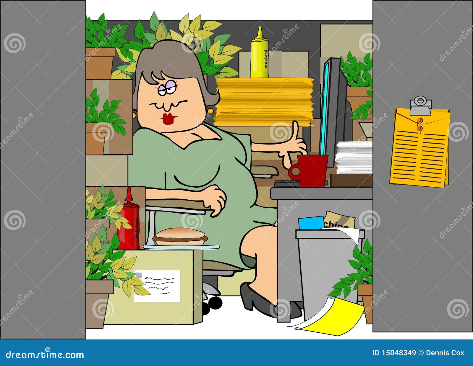 Messy And Cluttered Desk, Geometric Pattern Stock Photo | CartoonDealer ...