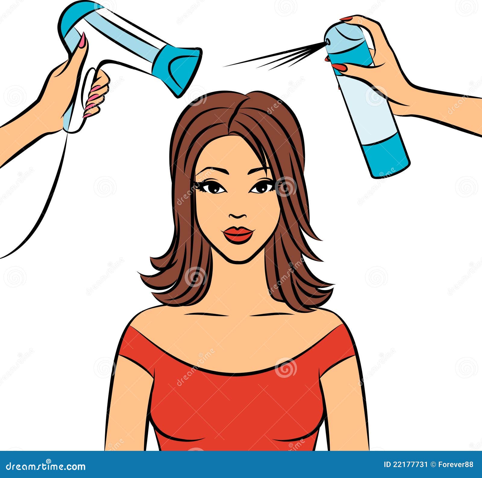 Woman with coiffure stock vector. Illustration of beautician - 22177731