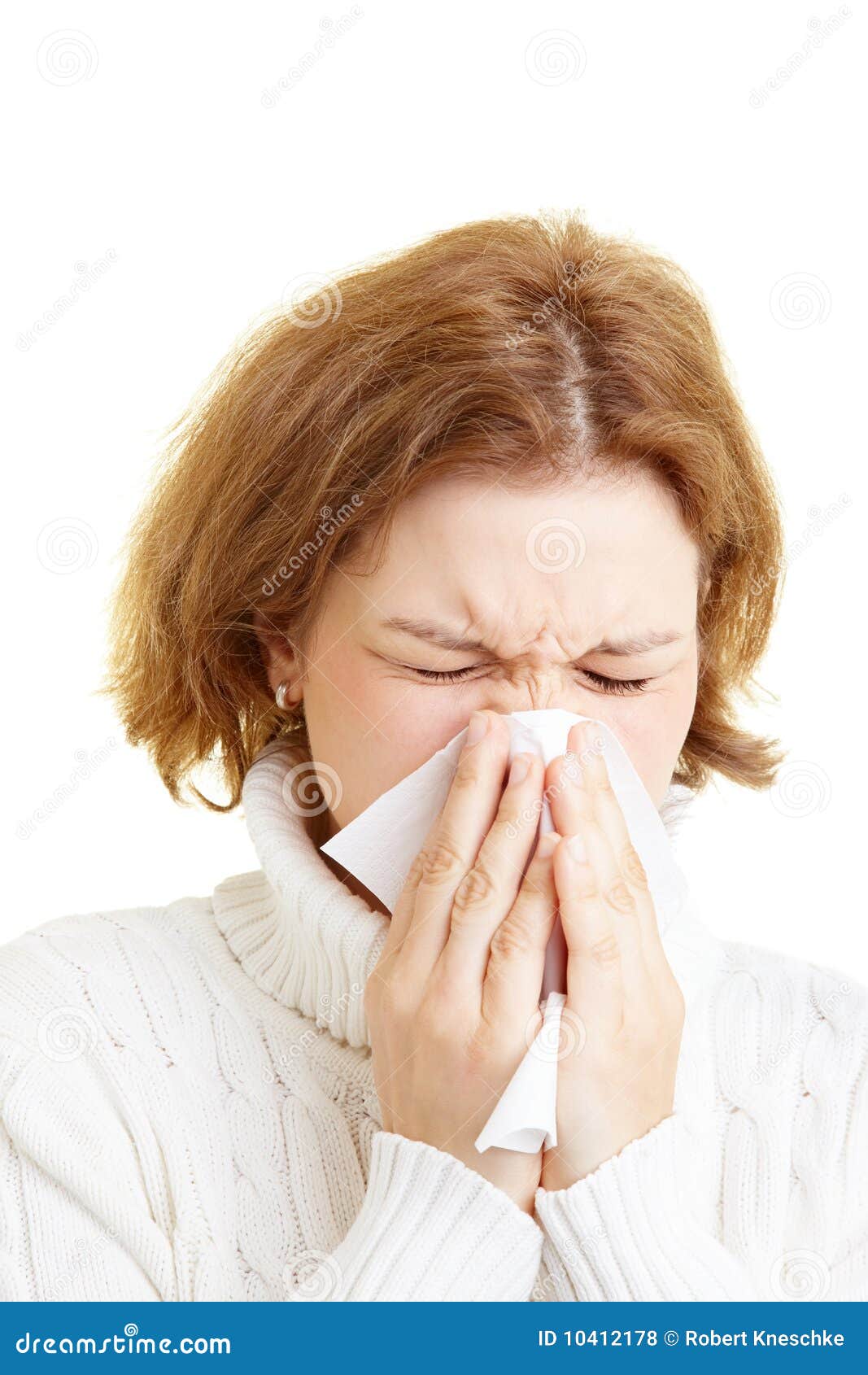 Woman with a cold stock photo. Image of allergy, person - 10412178