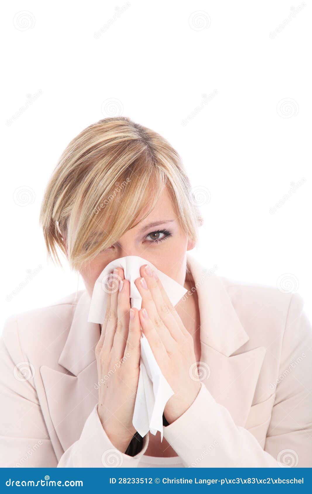 Woman with a Cold or Hay Fever Stock Photo - Image of medical ...
