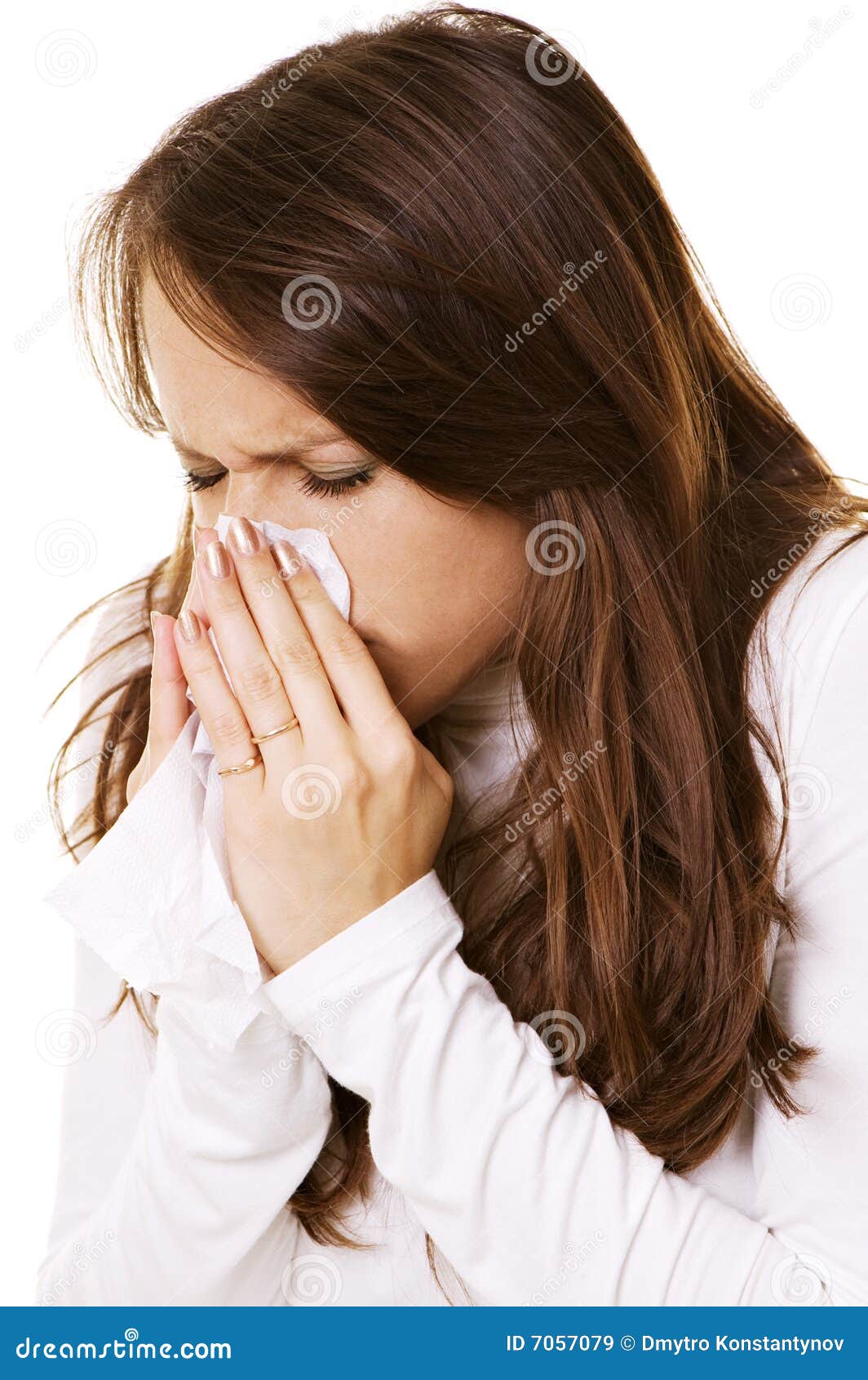 Woman with Cold in the Head Stock Image - Image of adult, mouth: 7057079