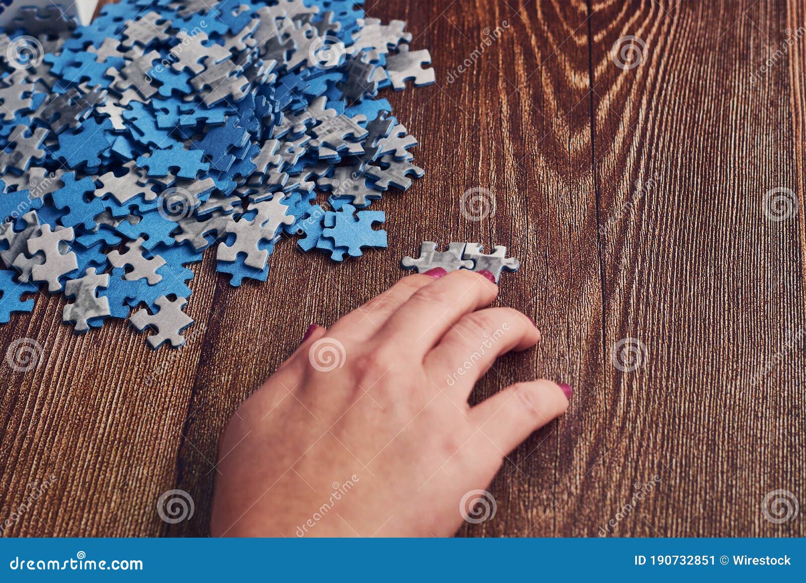 Woman Collecting the Small Pieces of a Puzzle - the Concept of Problem ...