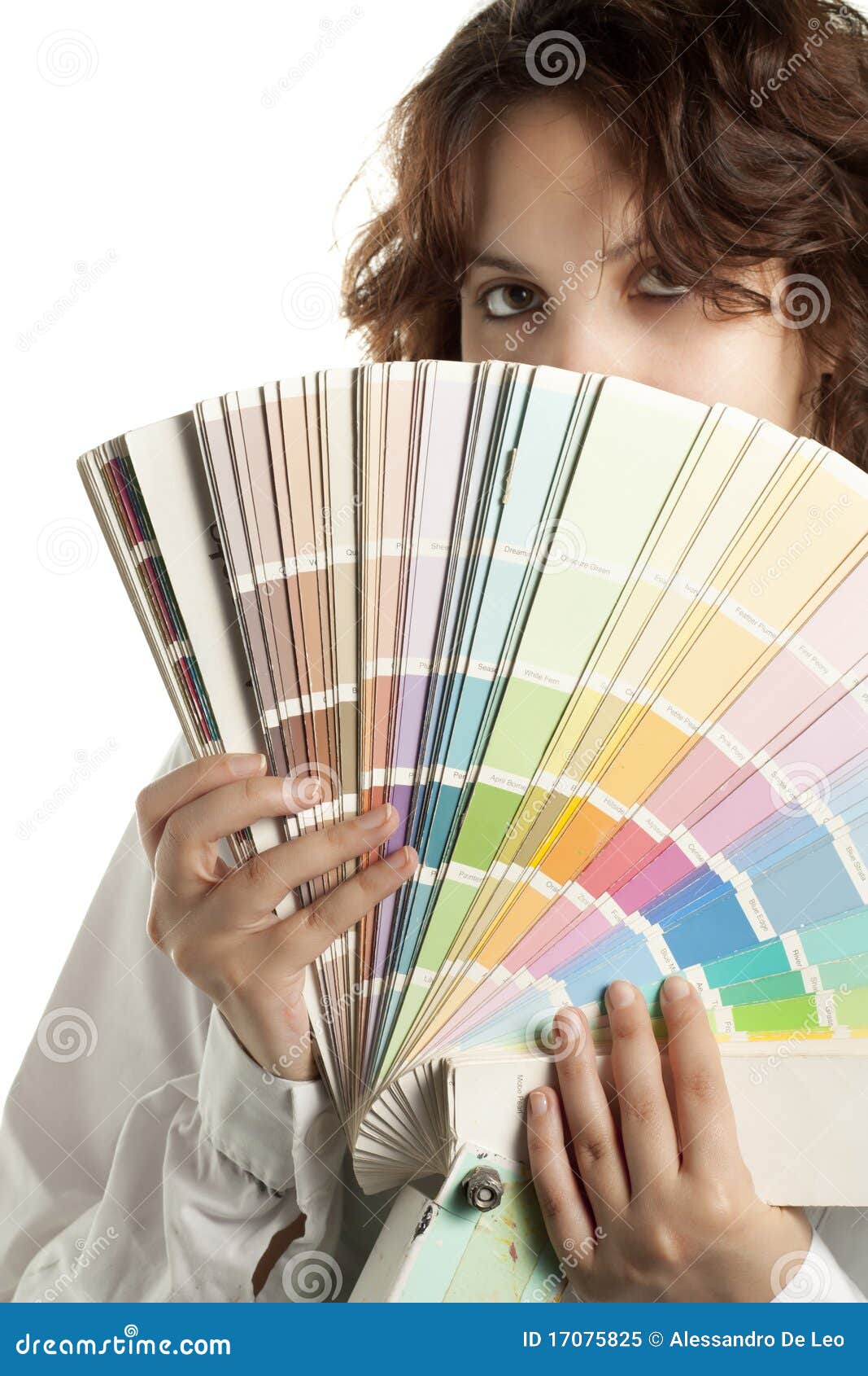 Woman with Color Swatch stock image. Image of swatch - 17075825