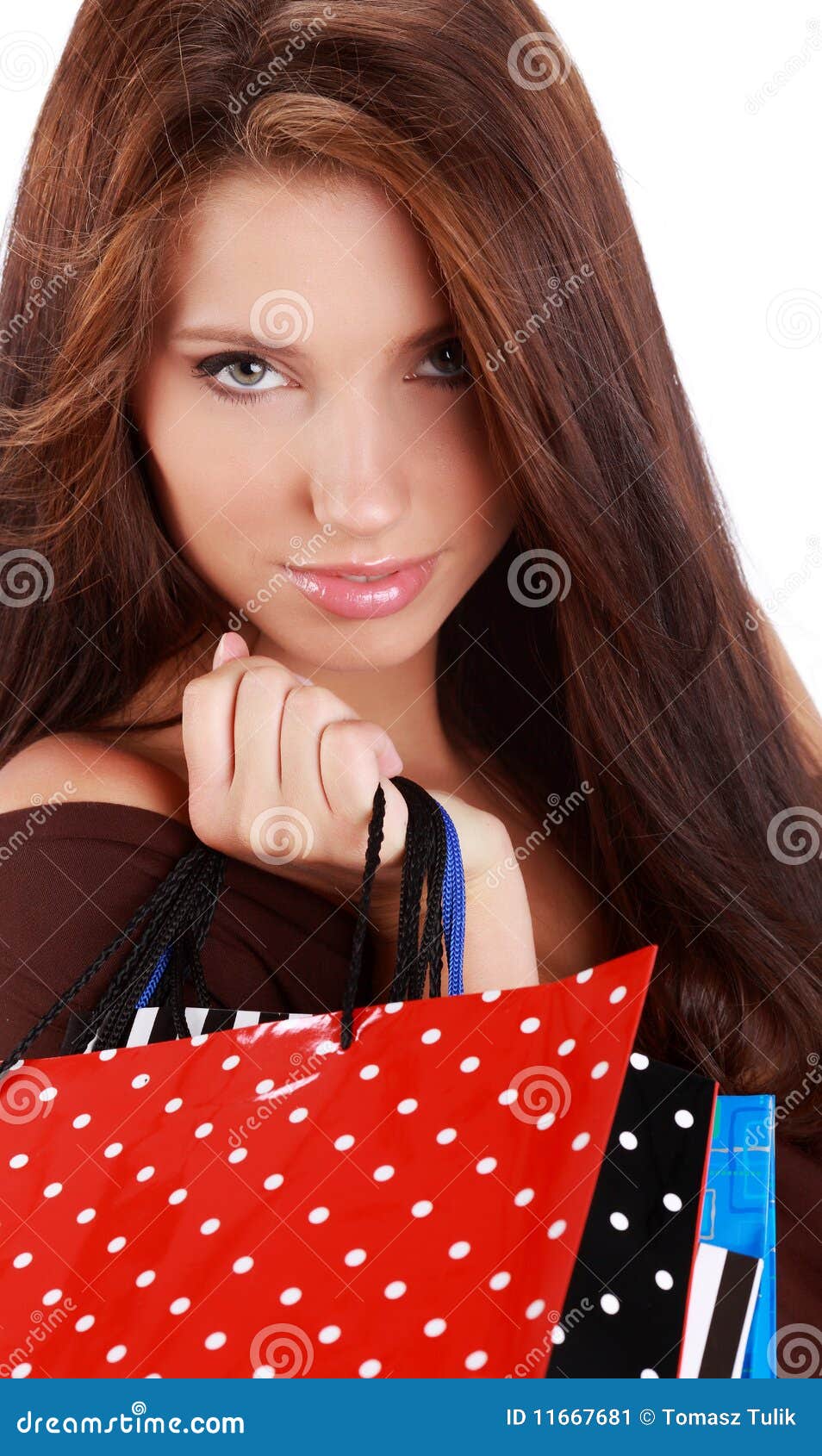 Woman with Colorful Shopping Bag Stock Image - Image of clothes ...