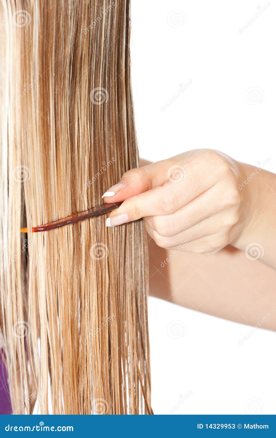 Woman combing hair stock image. Image of trim, designer - 14329953