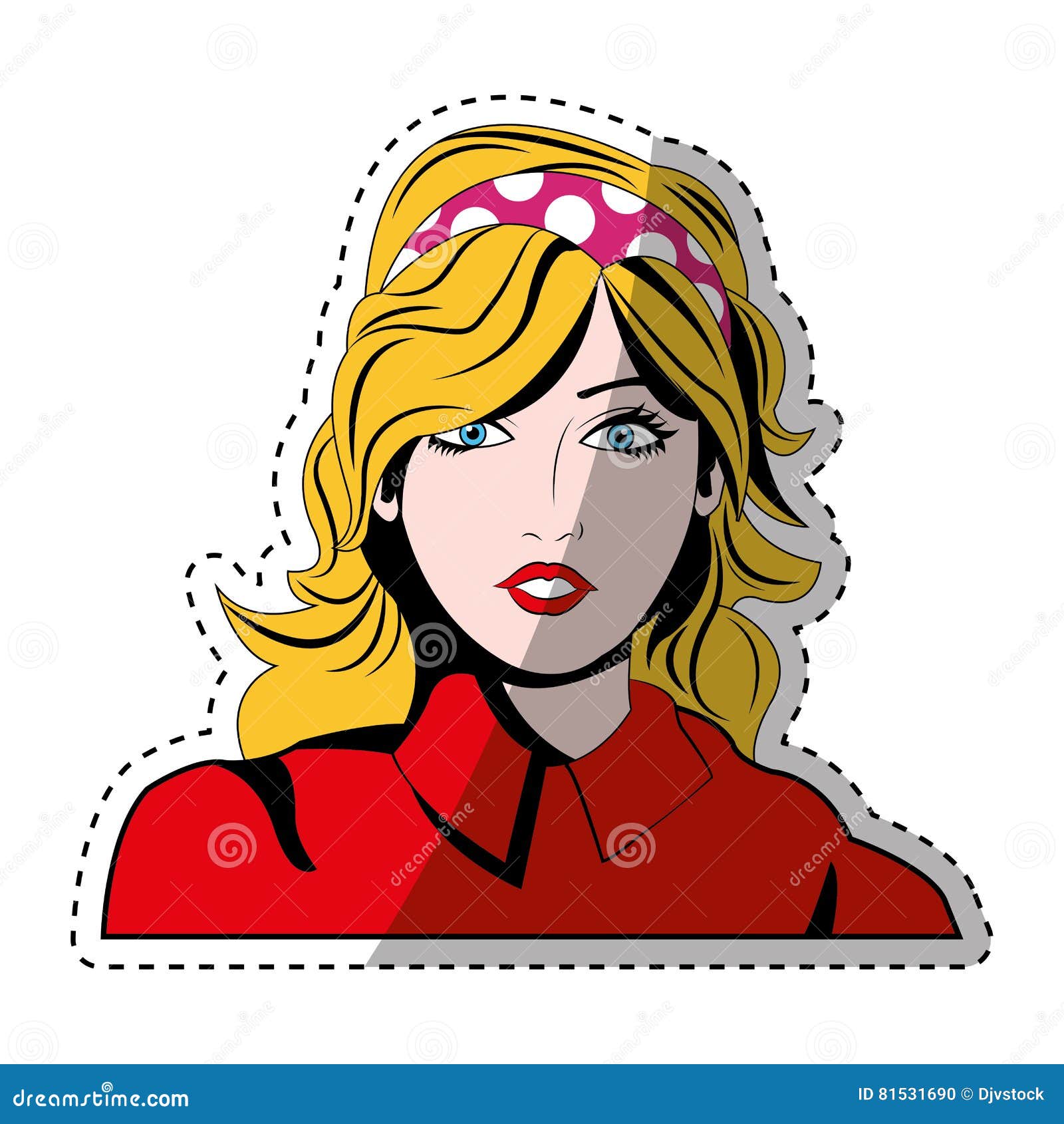 Woman comic face stock vector. Illustration of people - 81531690