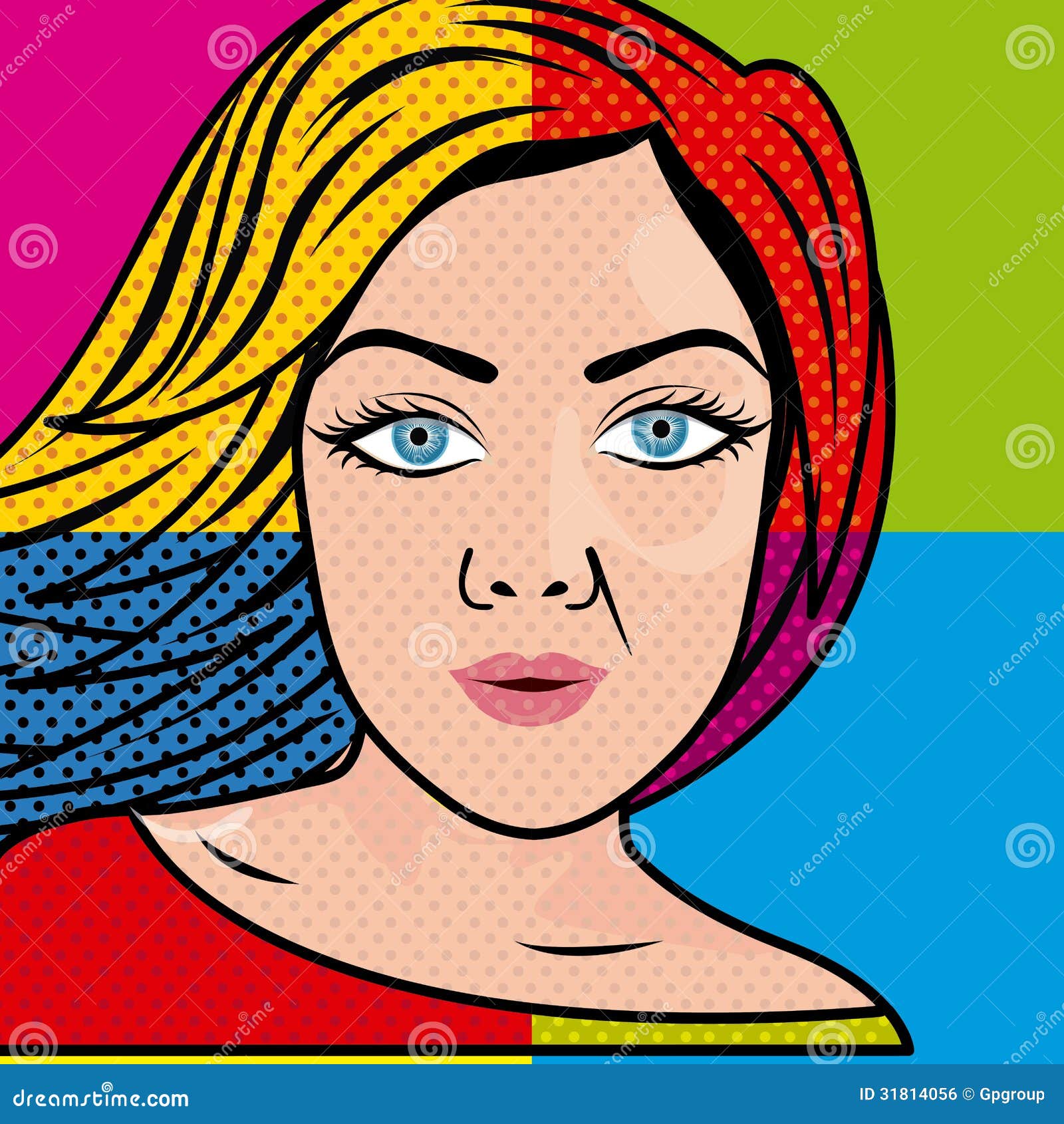 Woman Comics Vector Illustration | CartoonDealer.com #31814056