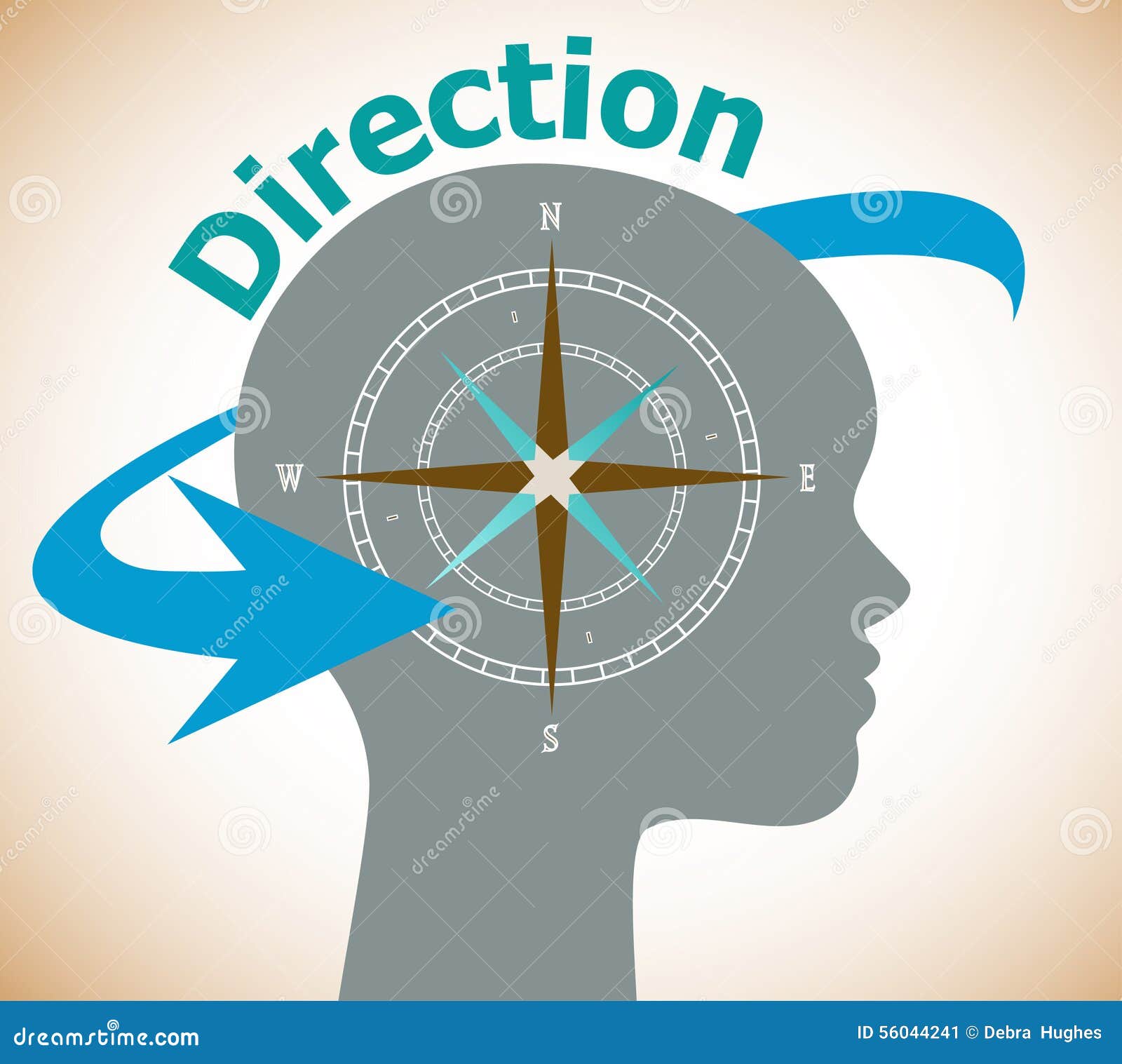 Woman Compass stock vector. Illustration of options, explore - 56044241