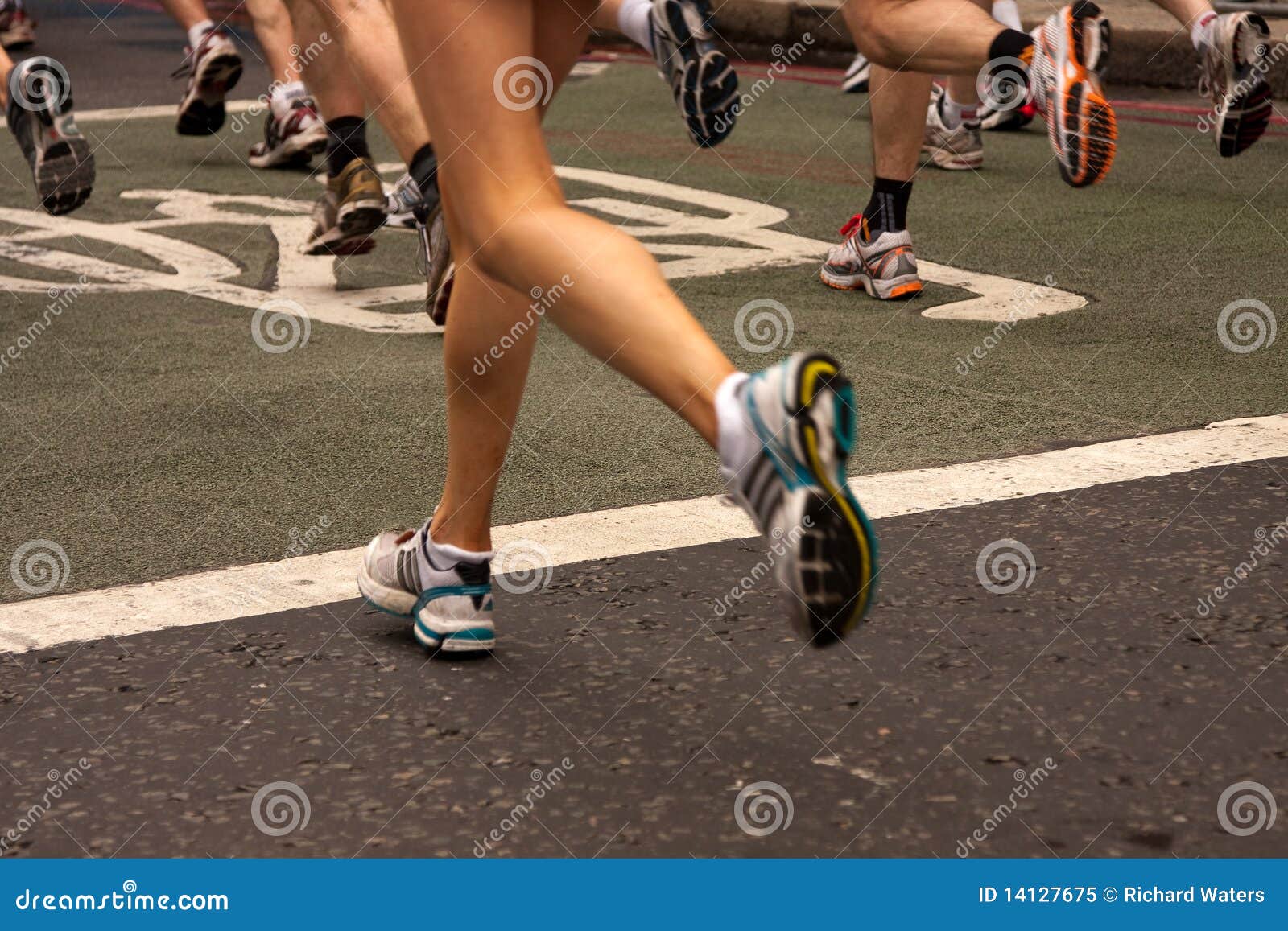 Woman Competing in Marathon Stock Image - Image of running, athletic ...