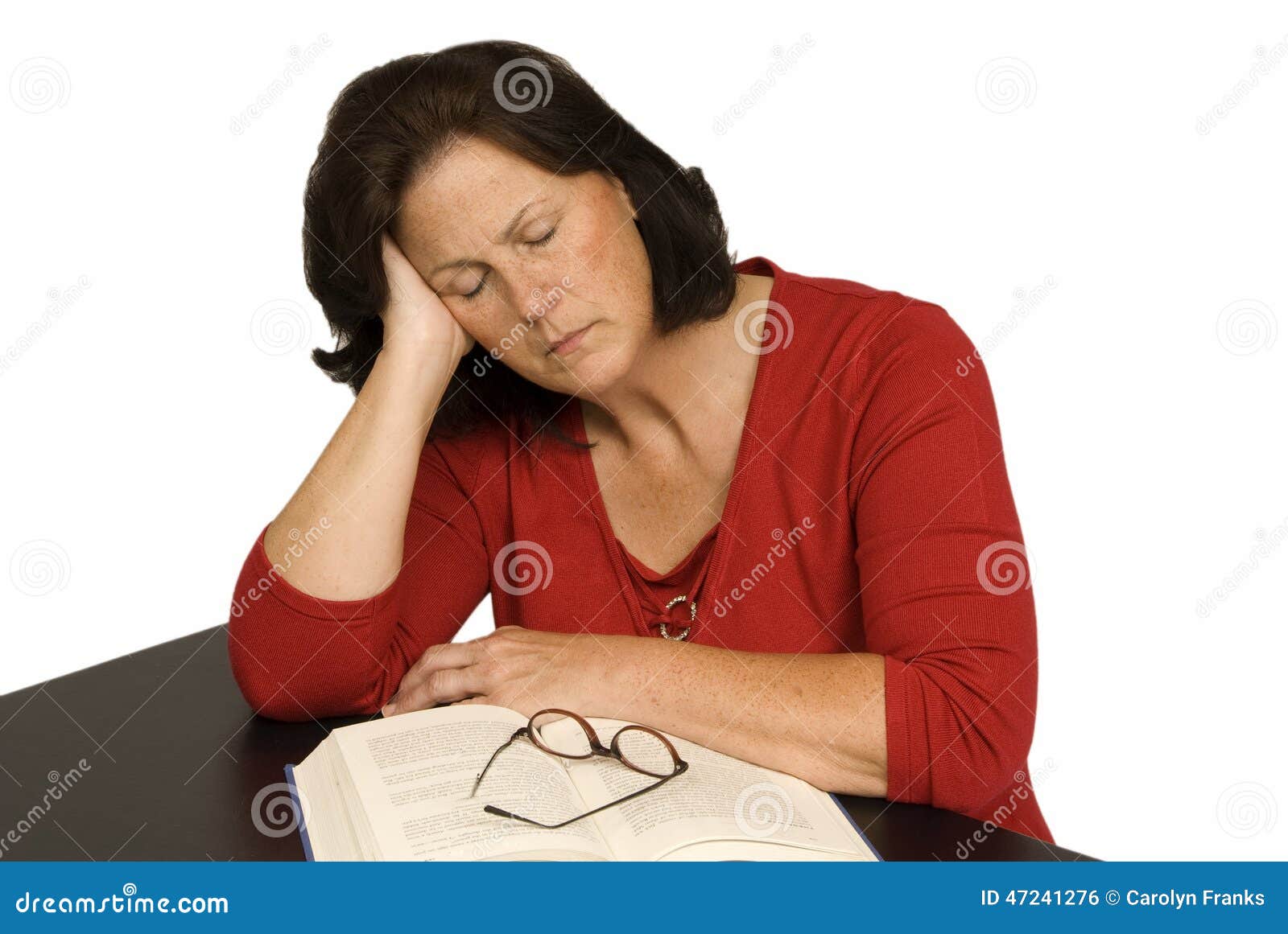 Woman Completely Exhausted from Stress Stock Photo - Image of people ...