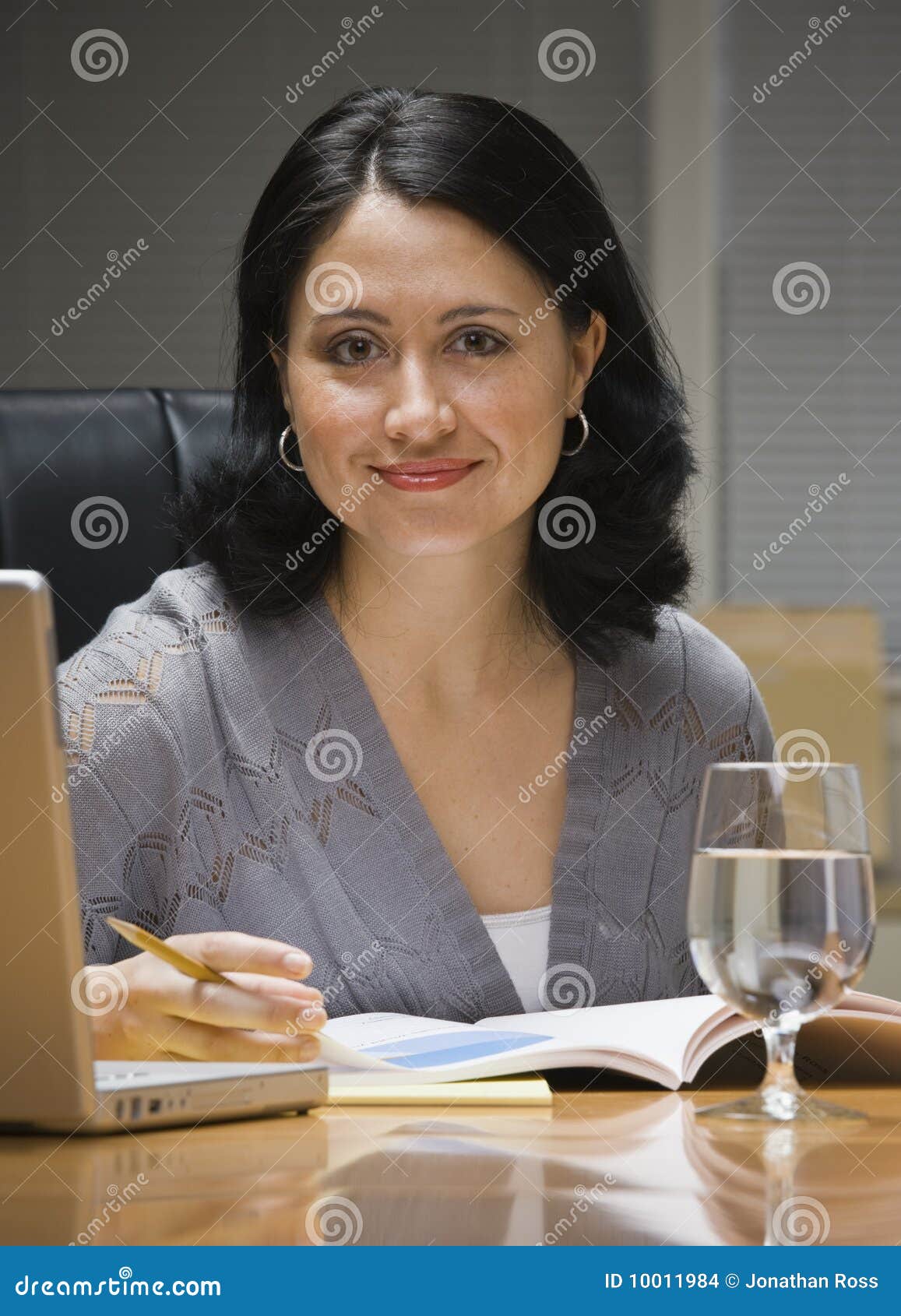Woman on Computer stock photo. Image of hispanic, indoors - 10011984