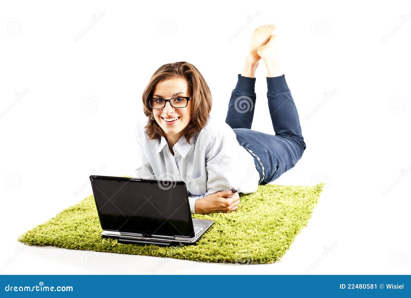 Woman with computer stock image. Image of adult, caucasian - 22480581