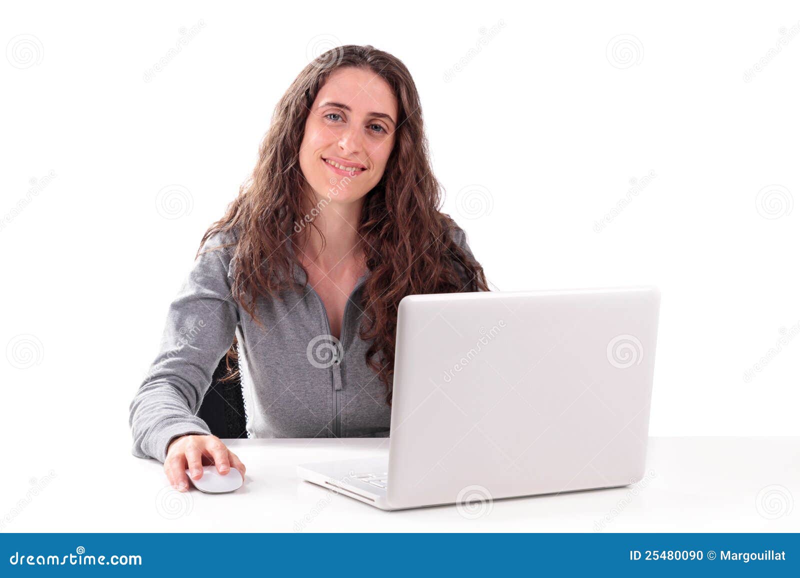 Woman with computer stock photo. Image of notebook, businesswoman ...