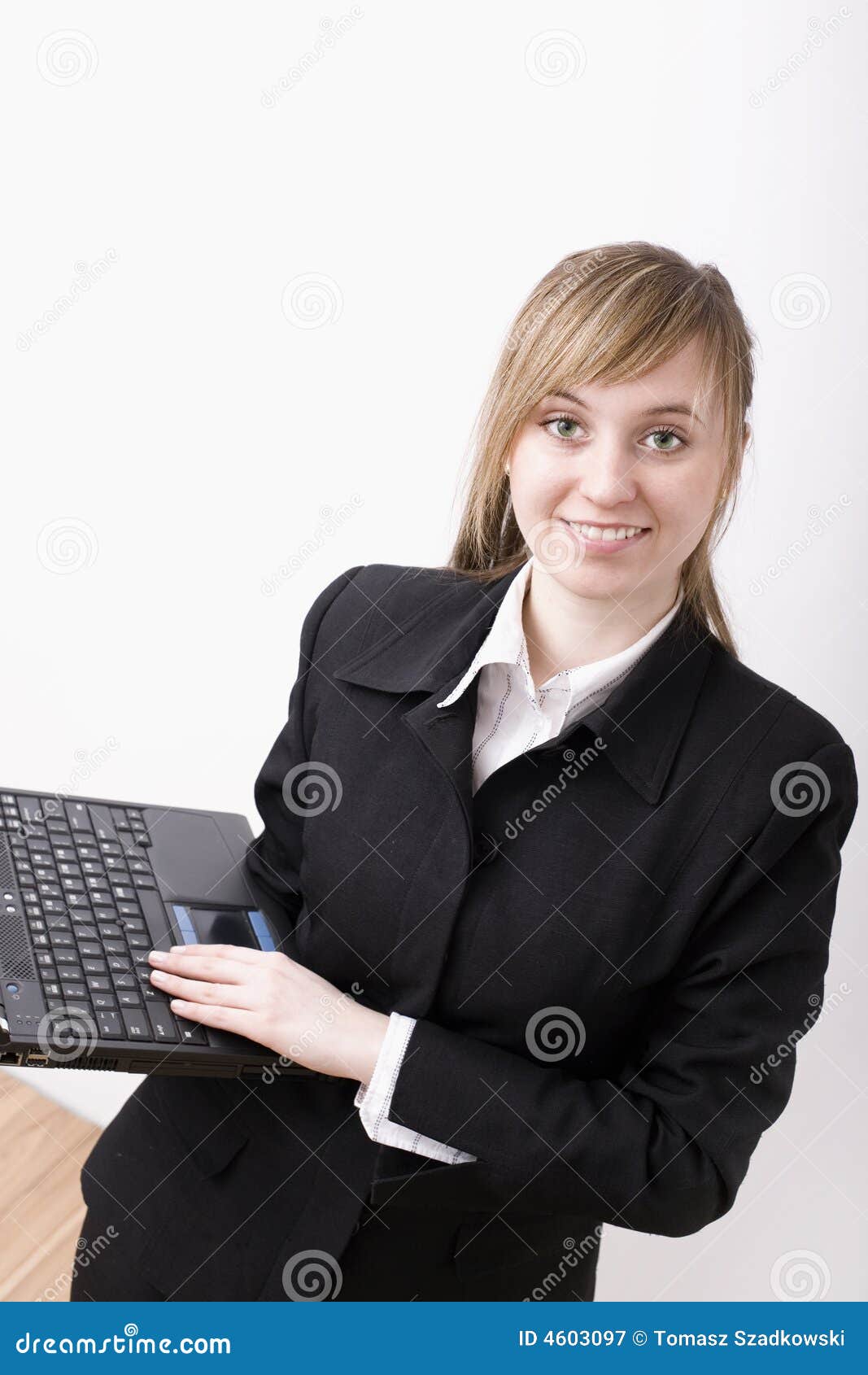 Woman With Computer Picture. Image: 4603097
