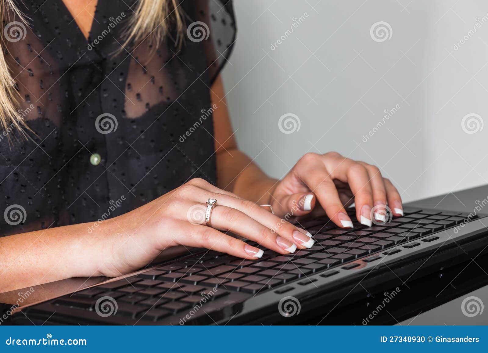 Woman with Computer Keyboard Stock Photo - Image of calculator, staff ...