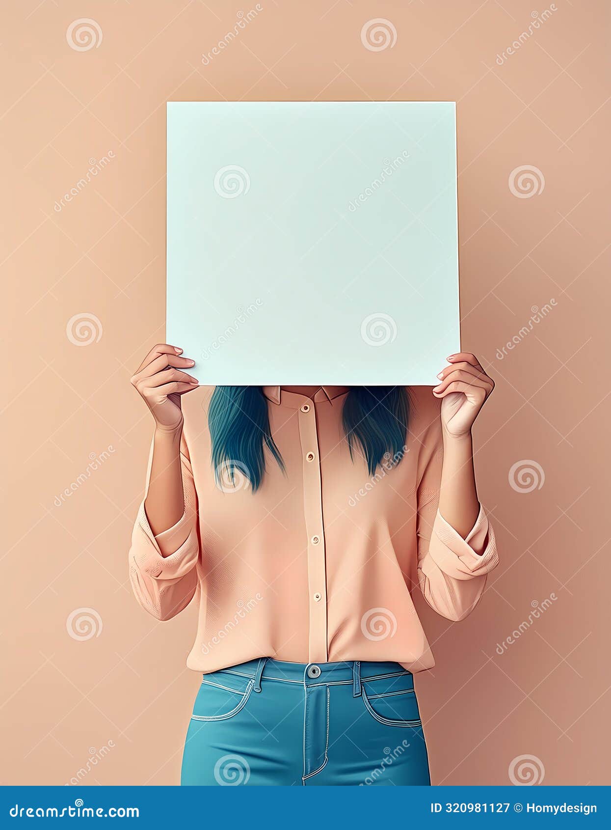 Man Concealing Face With Blank Paper Royalty-Free Stock Photo ...