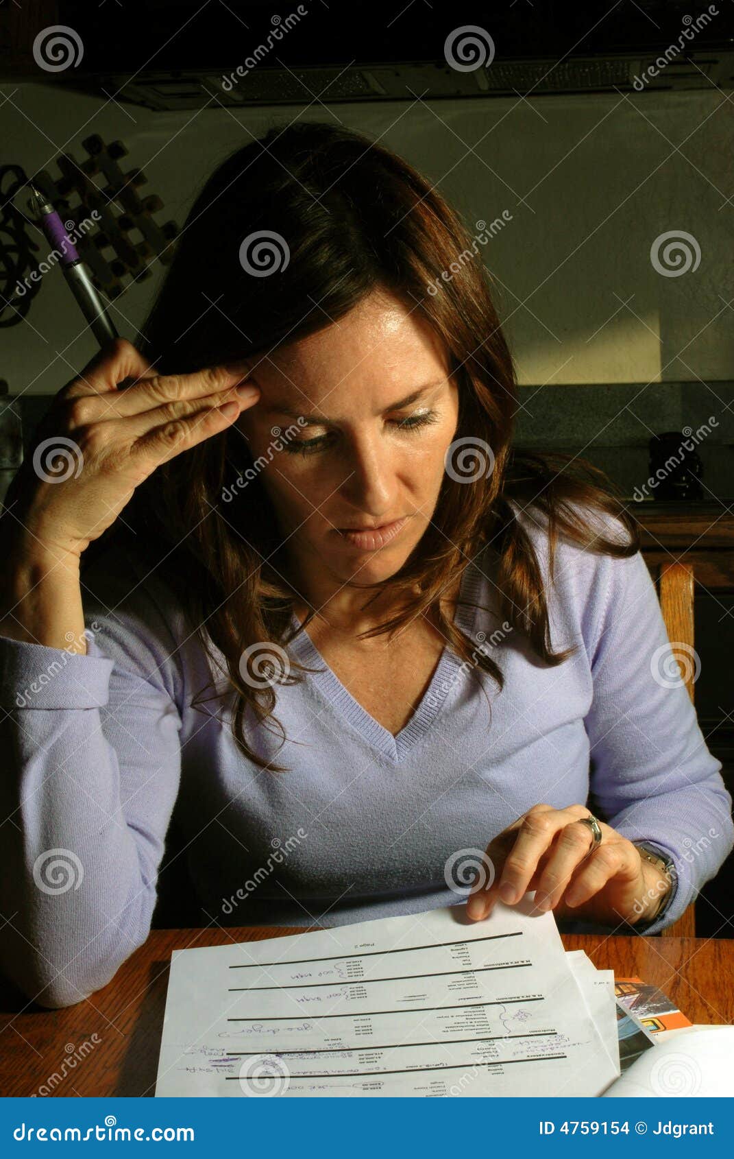 Woman concentrating stock photo. Image of plan, remodel - 4759154