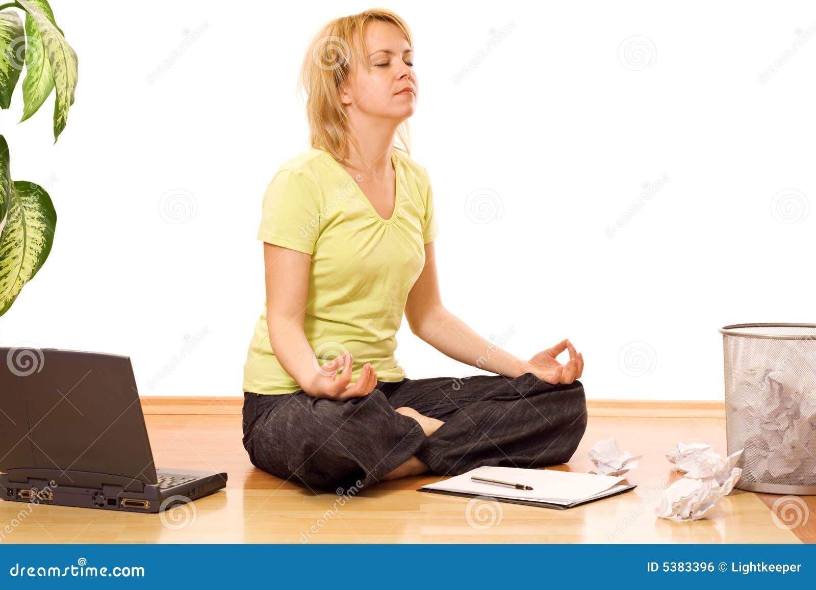 Woman Concentrating To Finish a Tough Task Stock Photo - Image of ...