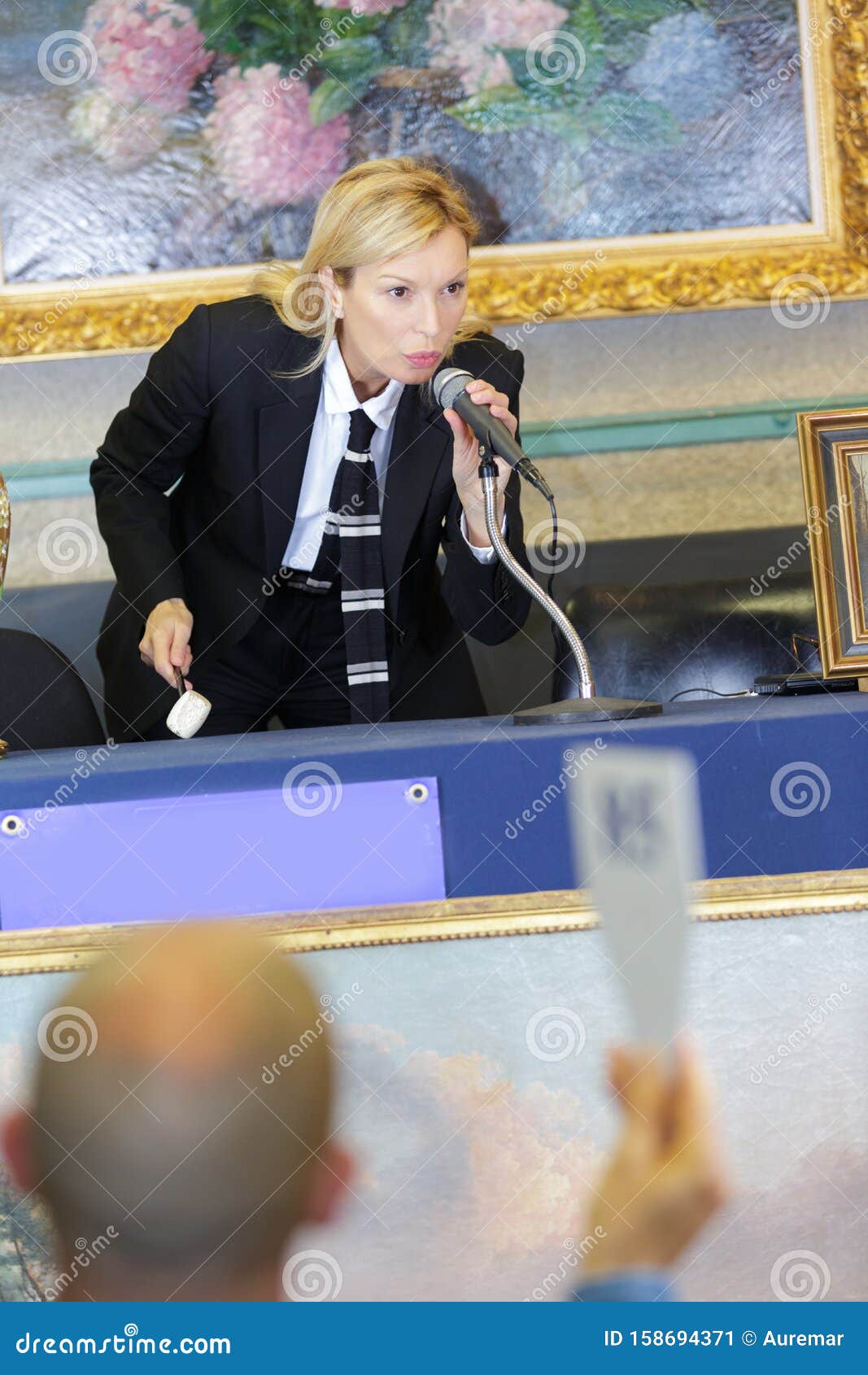 Woman and concept auction stock image. Image of ring - 158694371