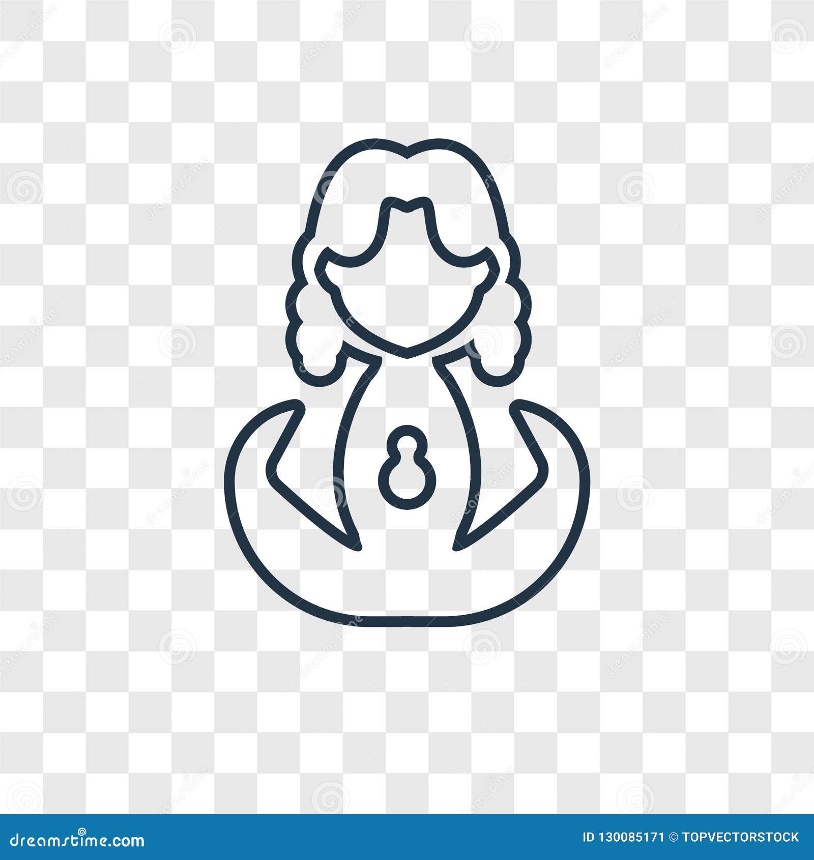 Woman Concept Vector Linear Icon Isolated on Transparent Background ...