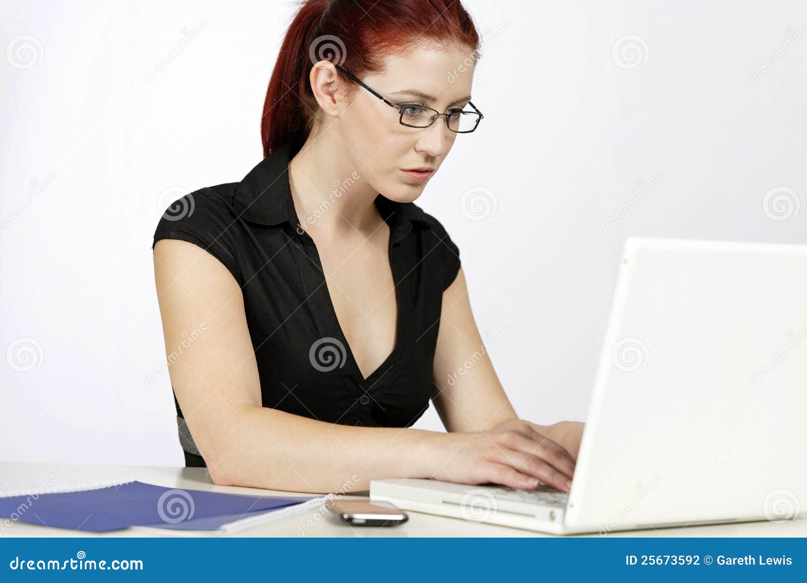 Woman concerned at work stock photo. Image of woman, beautiful - 25673592