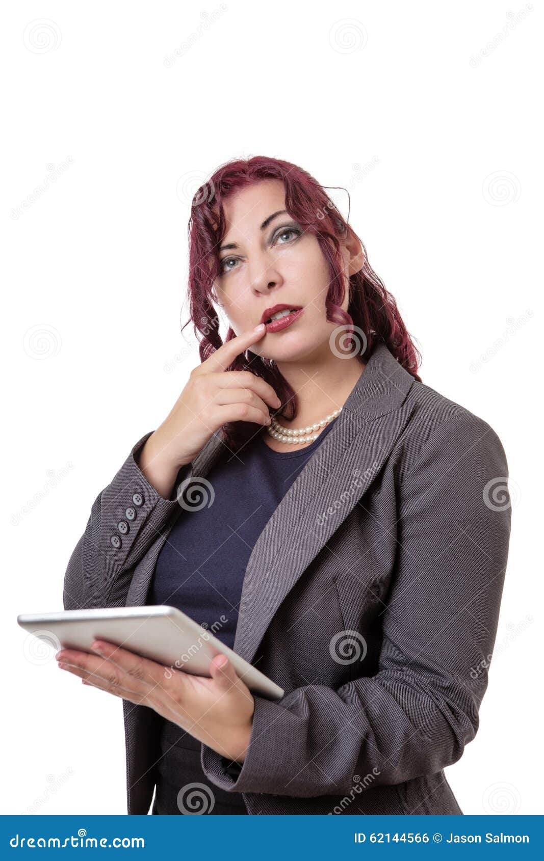 Woman Confused by Technology Stock Photo - Image of attractive ...