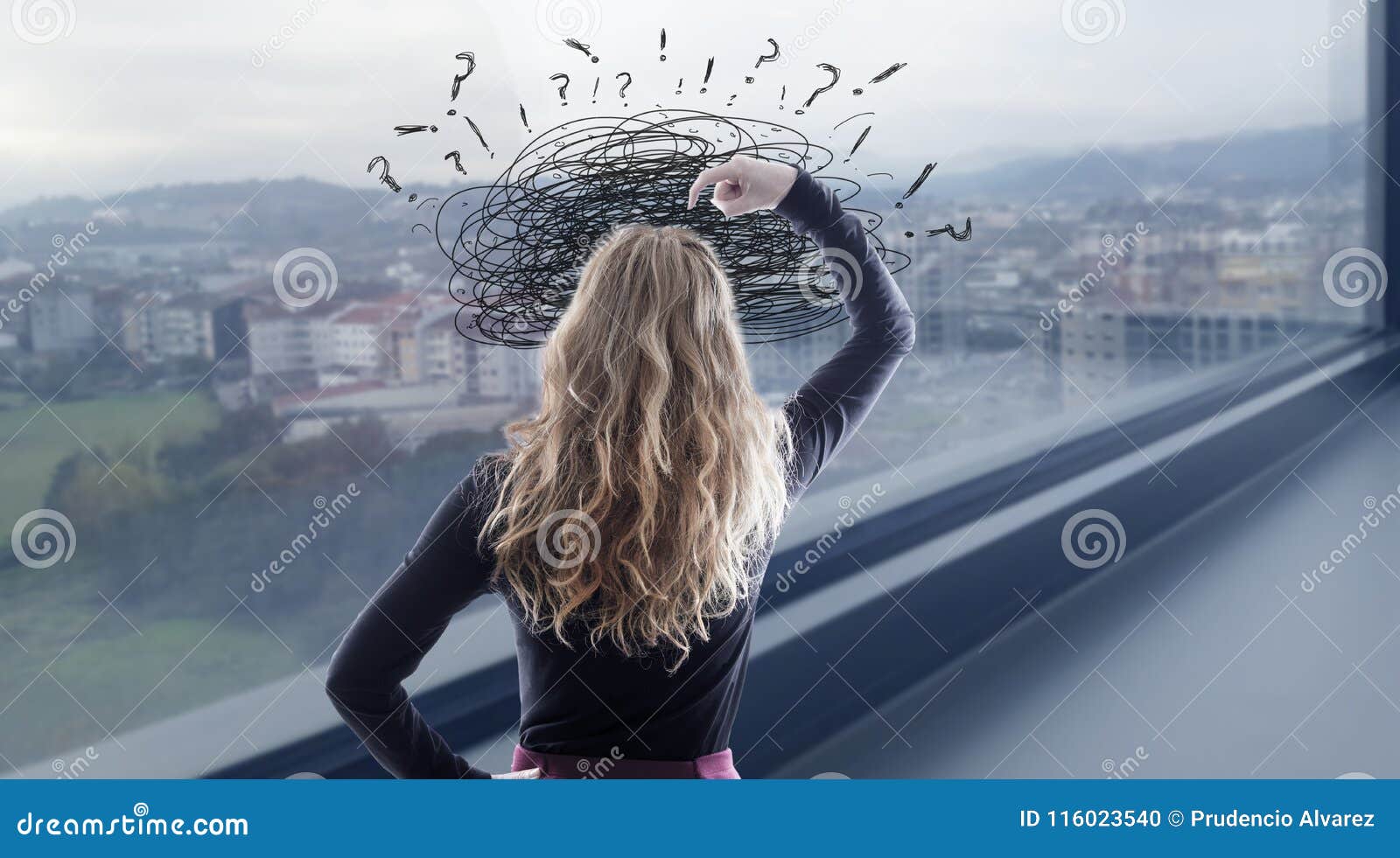 Woman with Confusion and Problems Stock Photo - Image of doubt ...