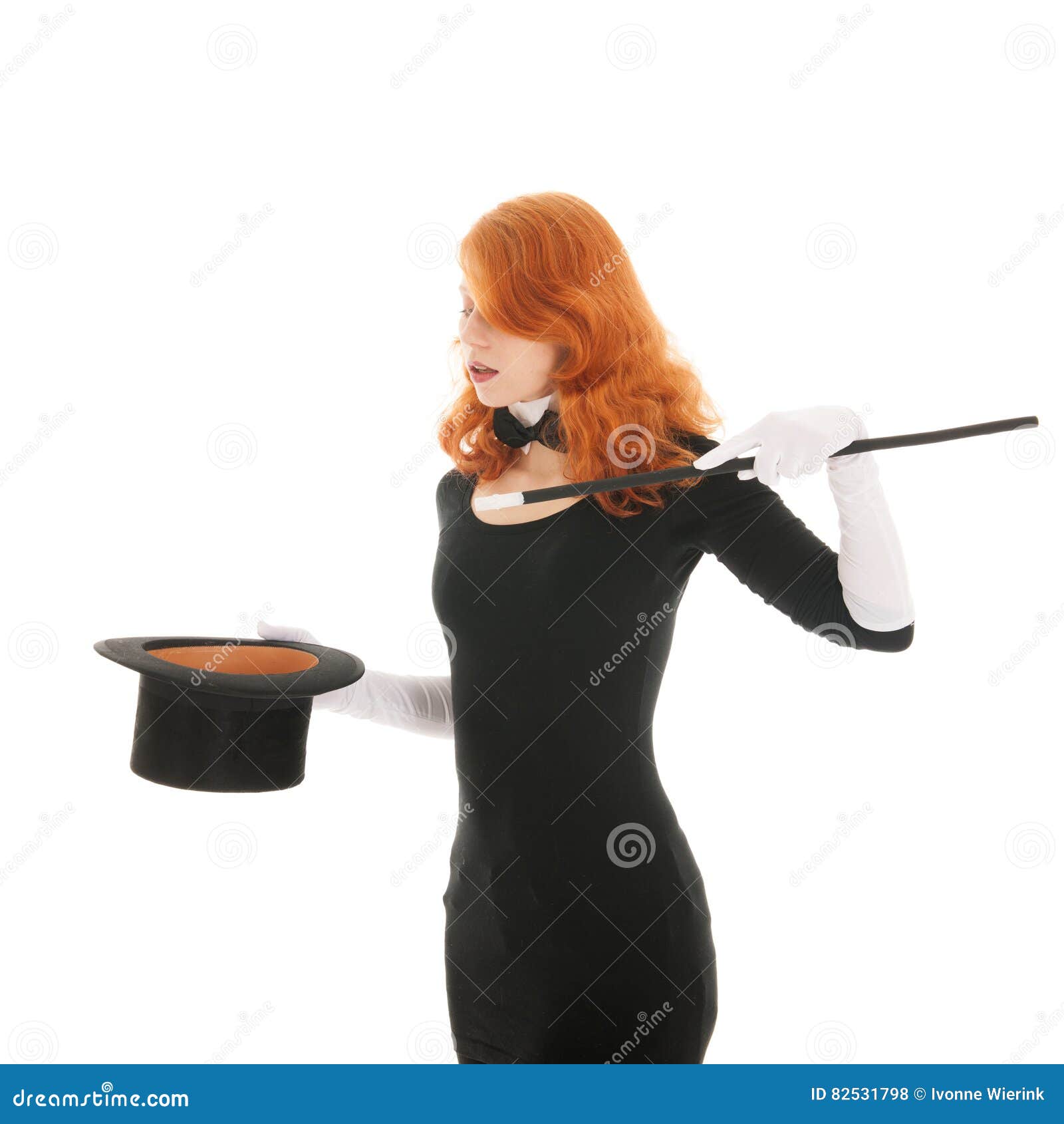 Woman conjuring with hat stock photo. Image of lovely - 82531798