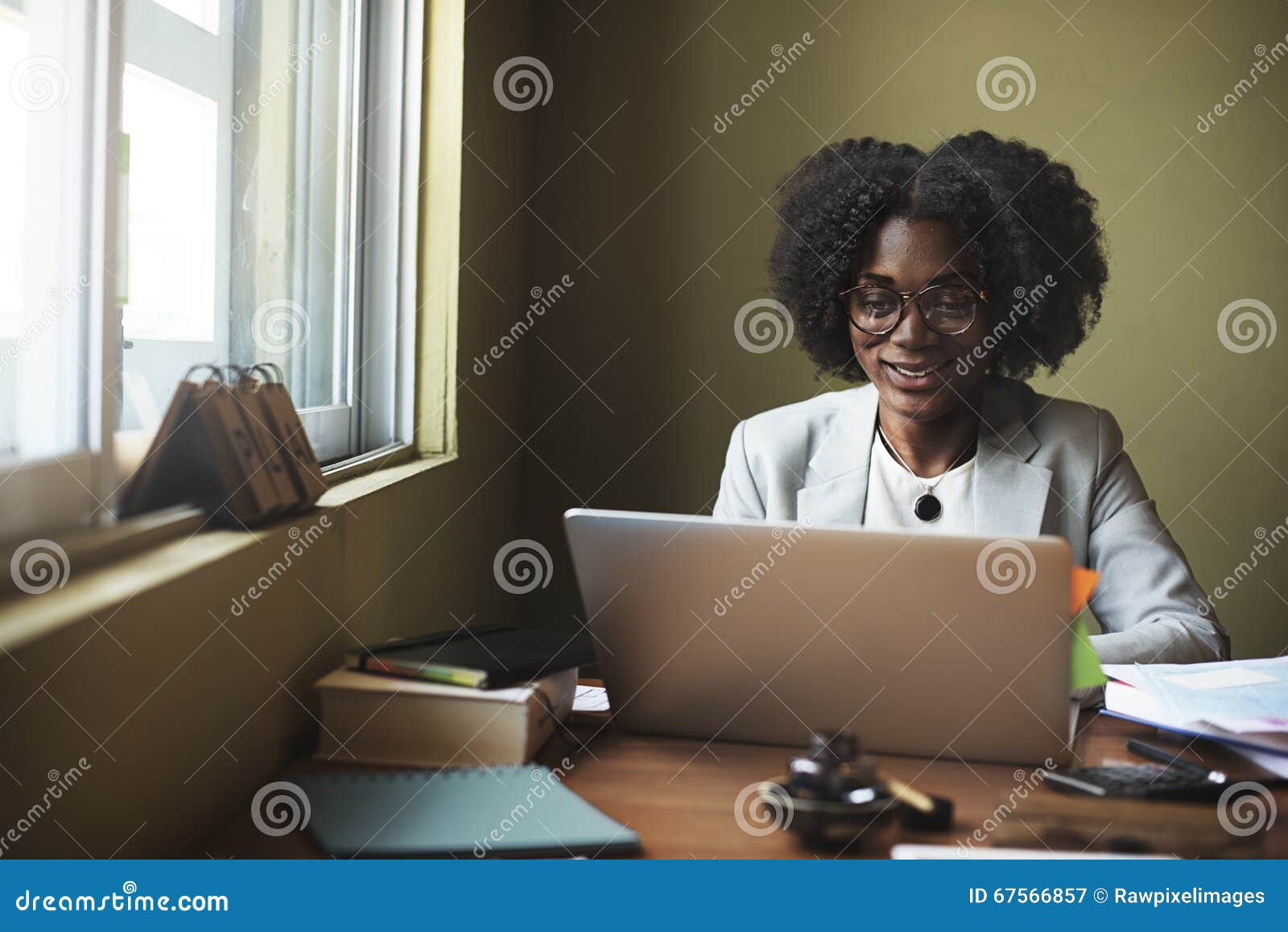 Woman Connection Computer Networking Wireless Concept Stock Image ...