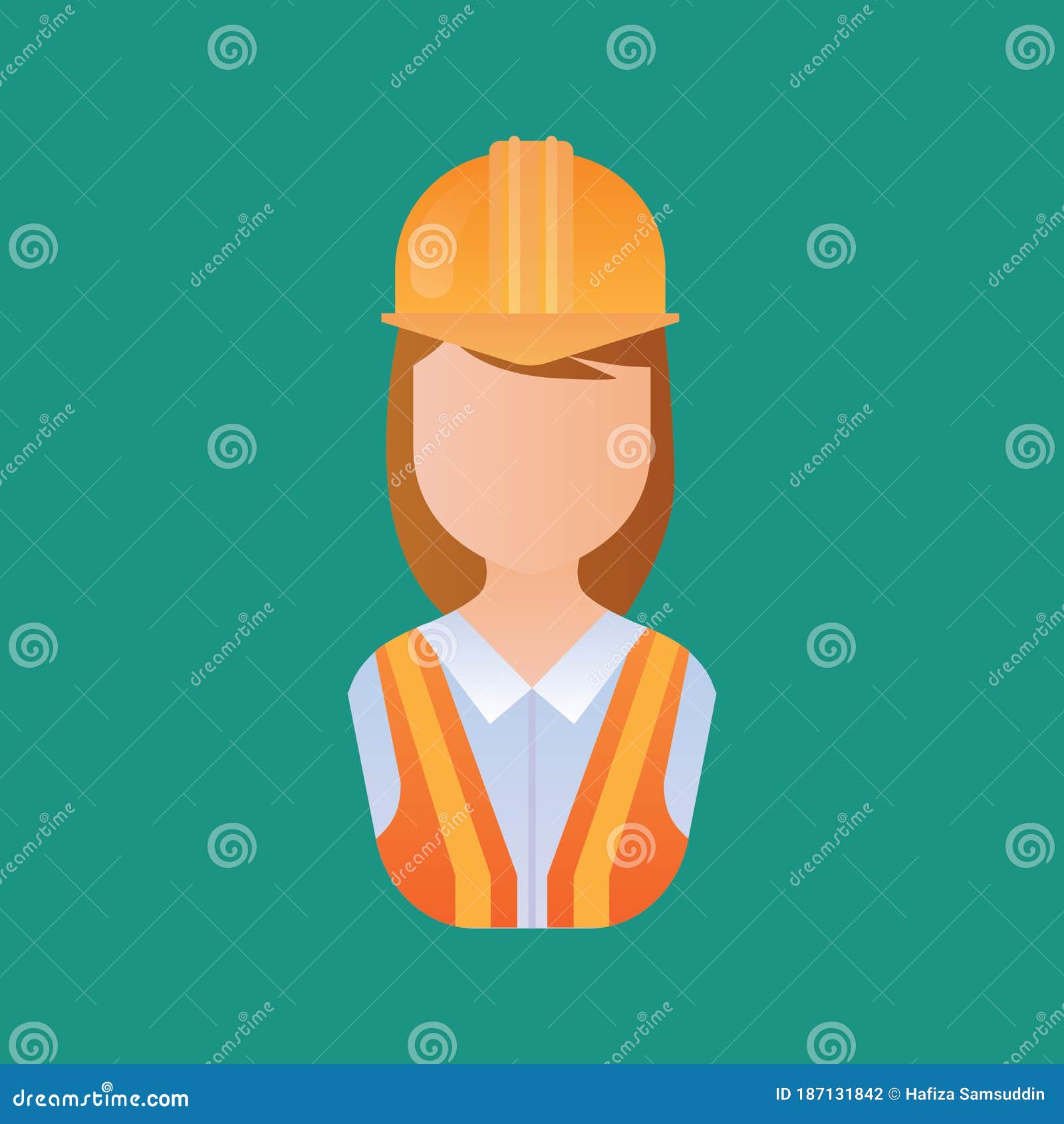 Woman Construction Worker. Vector Illustration Decorative Design Stock ...