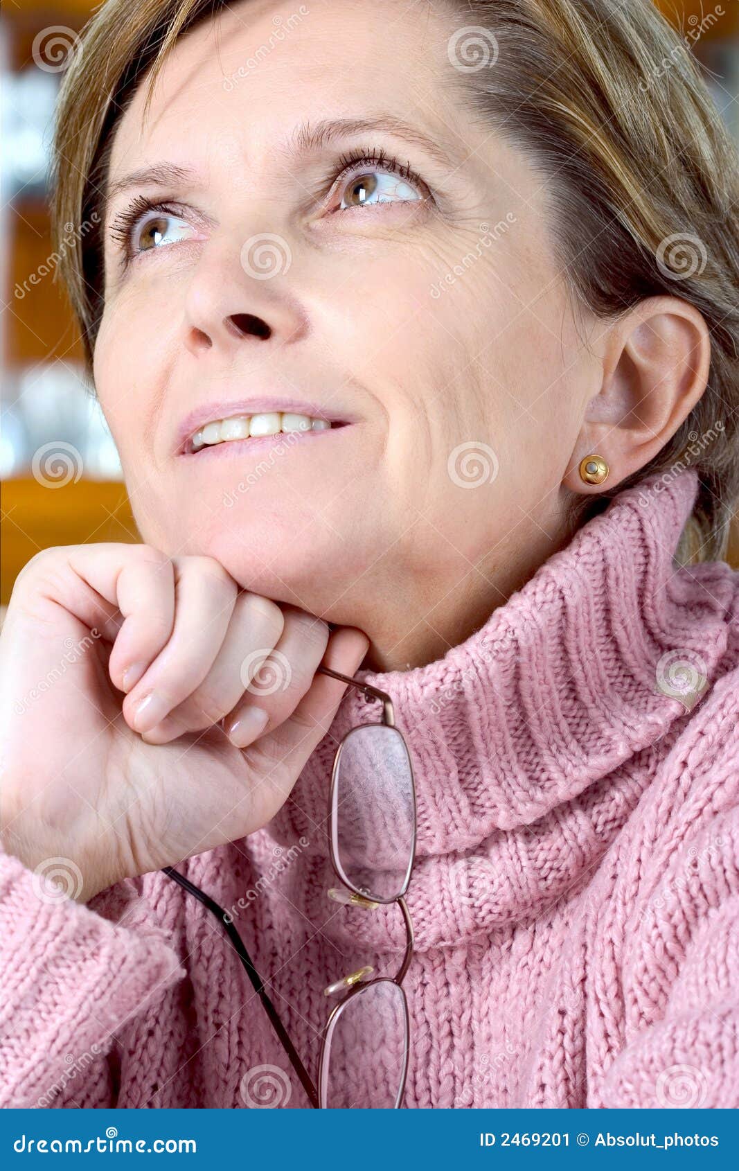 Woman contemplating stock image. Image of person, mature - 2469201