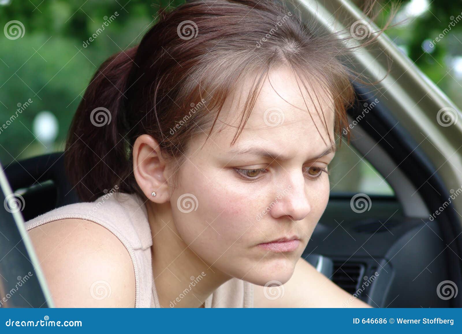 Woman Contemplating stock photo. Image of thoughts, peaceful - 646686