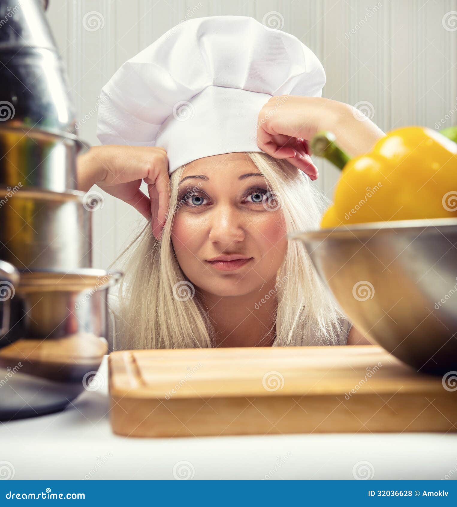 Woman cook stock photo. Image of depression, alone, human - 32036628