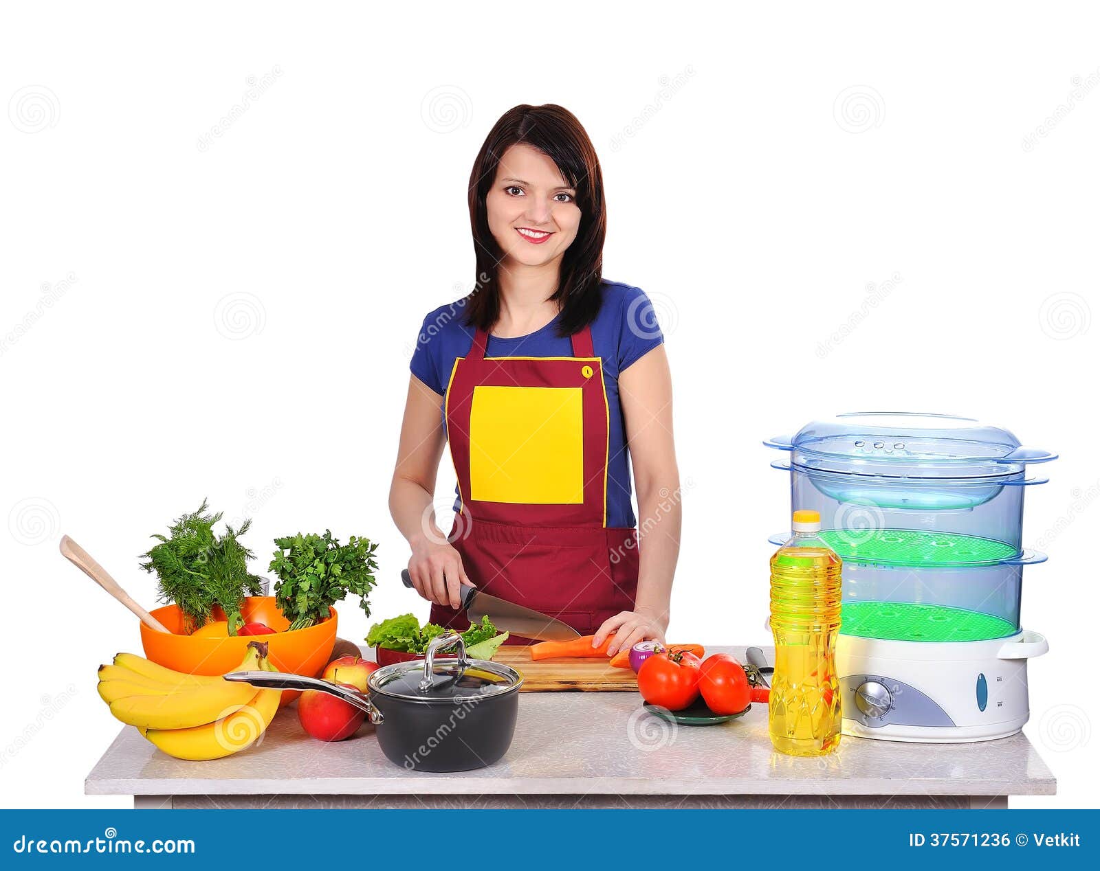Woman cooking food stock photo. Image of female, attractive - 37571236