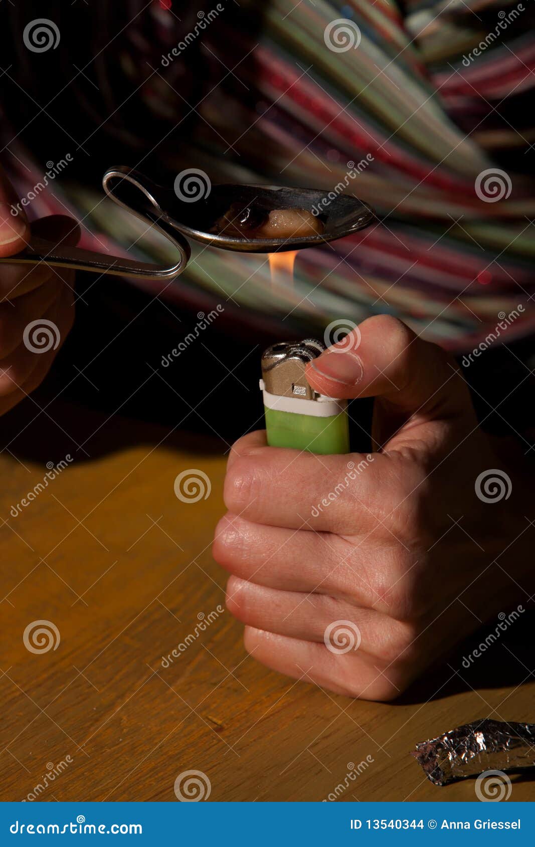 Woman Cooking Heroin in a Spoon Stock Photo - Image of dope, people ...