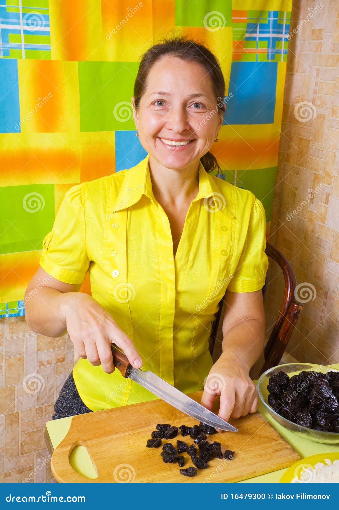 Woman is Cooking in Kitchen Stock Photo - Image of cook, female: 16479300