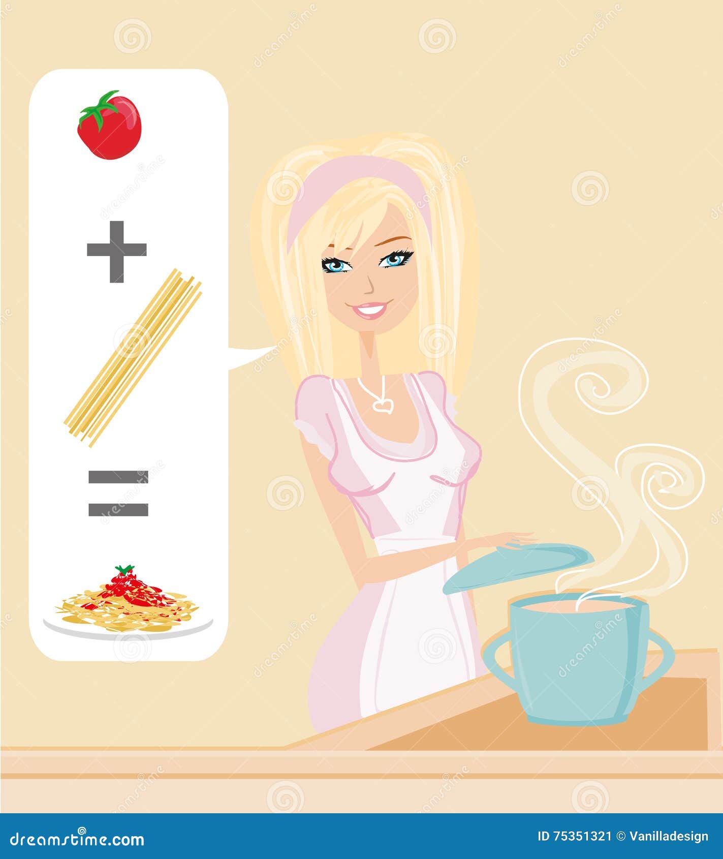 Cooking Spaghetti. Hand Put Spaghetti On Boiling Water Pan Symbol For ...